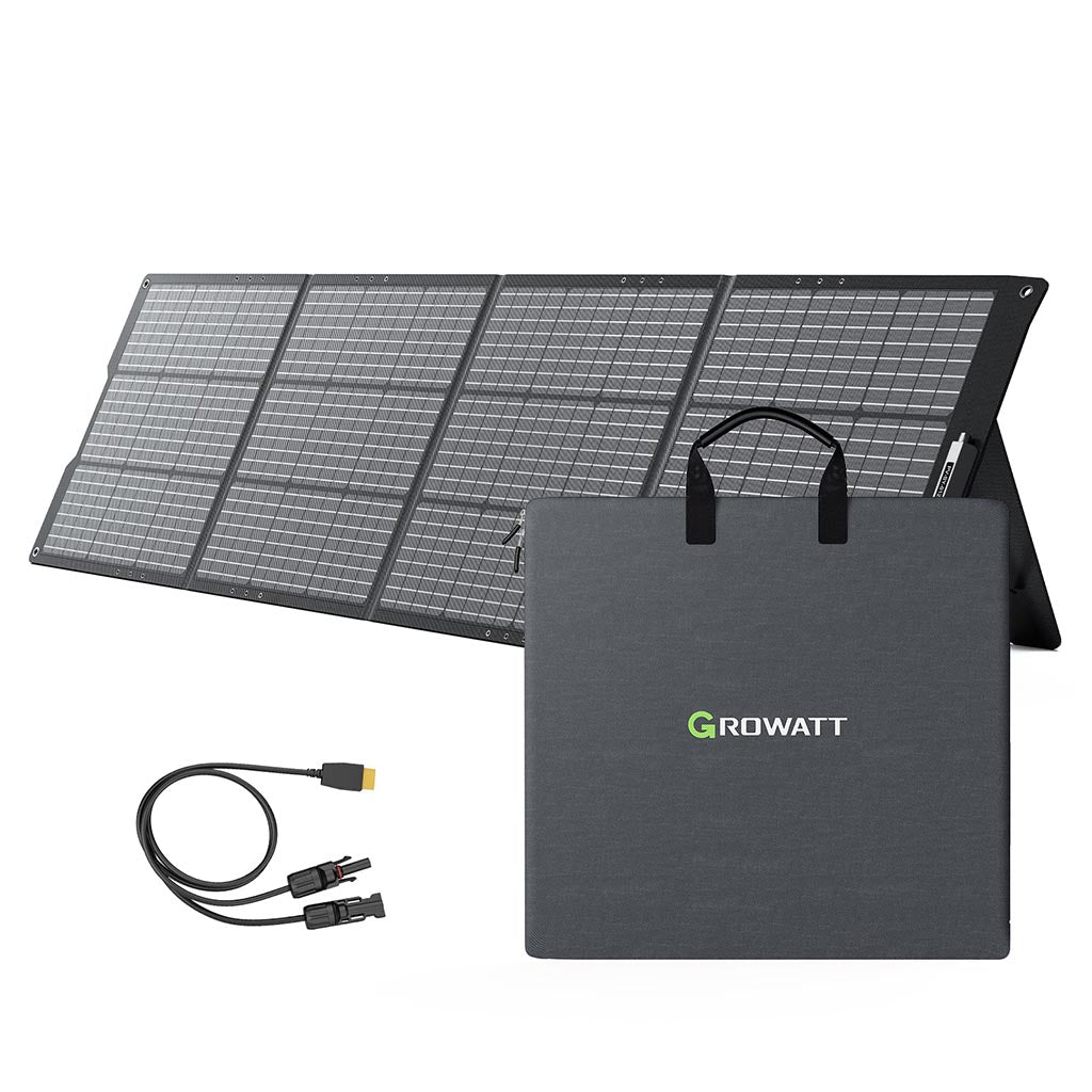 200W Solar Panel - Foldable With Kickstand, Lead & Case — Solar Wholesaler